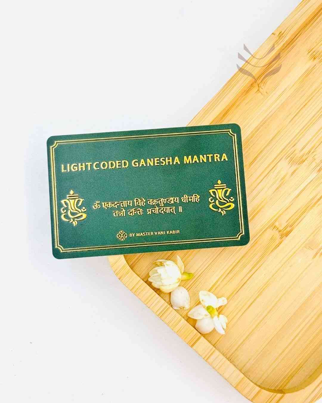 Ganesha Mantra Card - Light-Coded Blessings | Happiness – Vani Kabir Studio