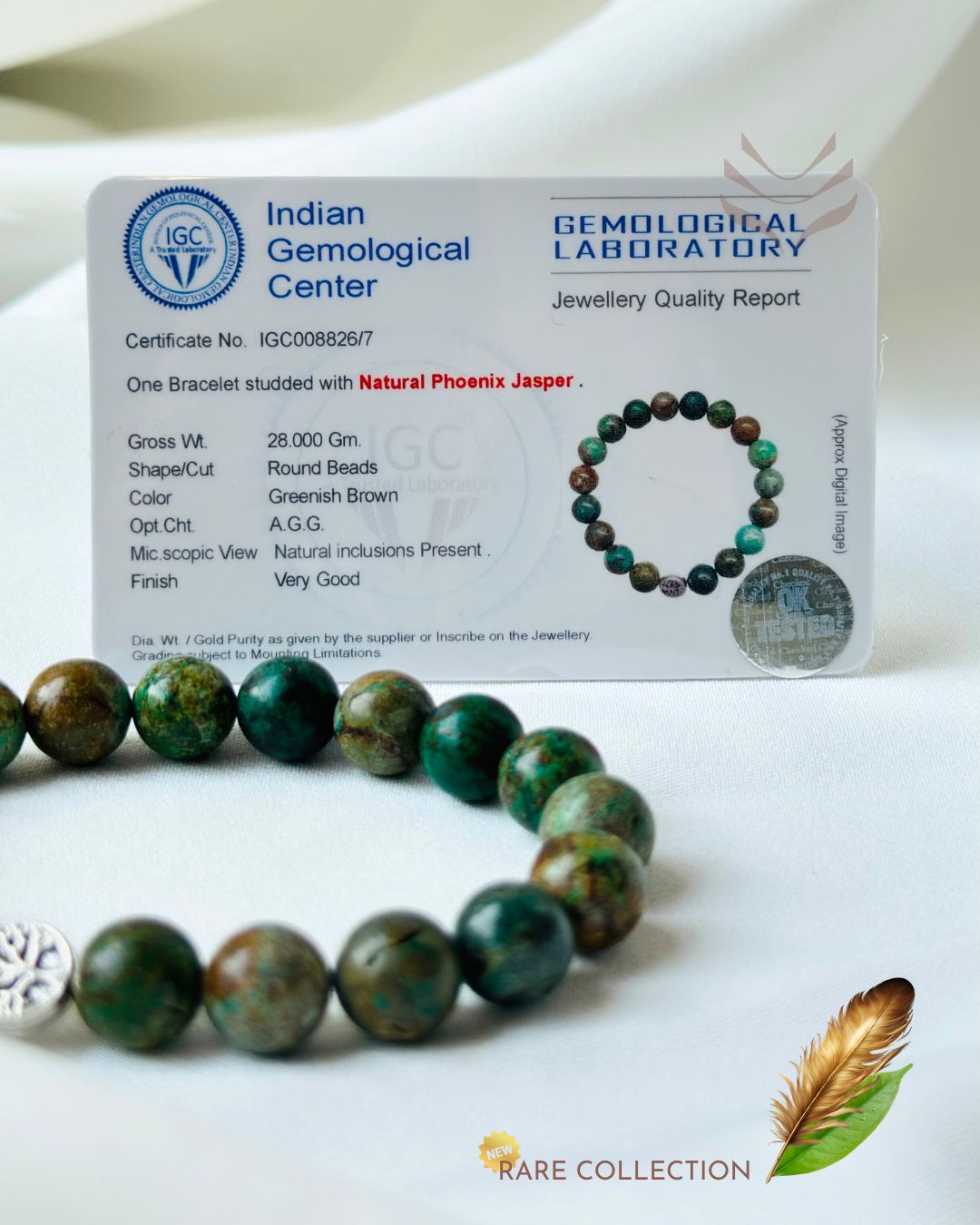 Light-Coded Phoenix Jasper Bracelet – Ignite Transformation – Vani ...