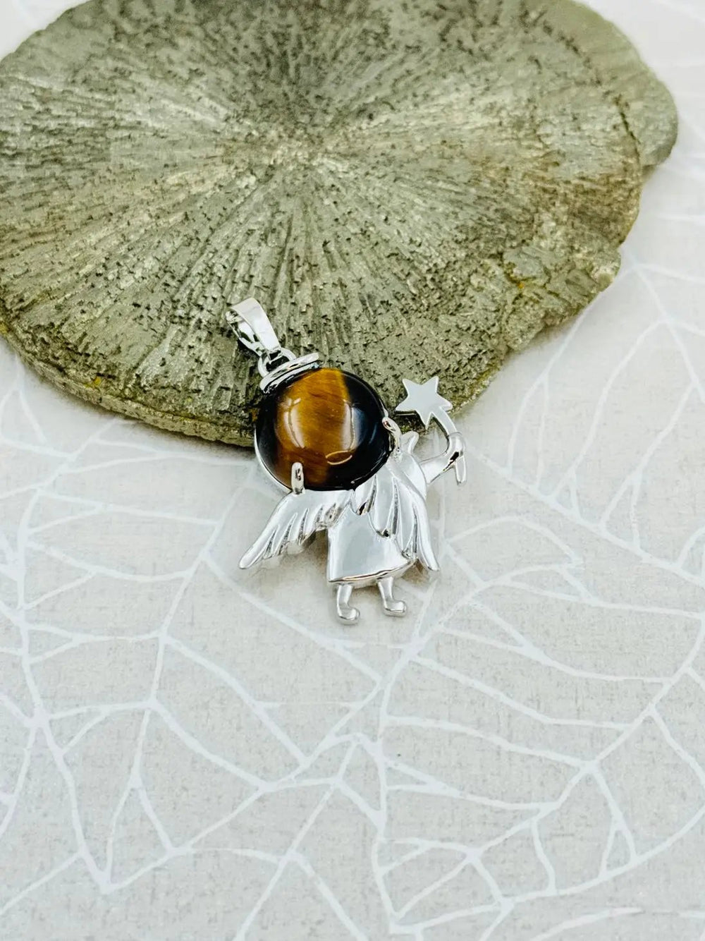 Light-Coded Angel By Your Side - Tigers Eye Pendant - Vani Kabir – Vani ...